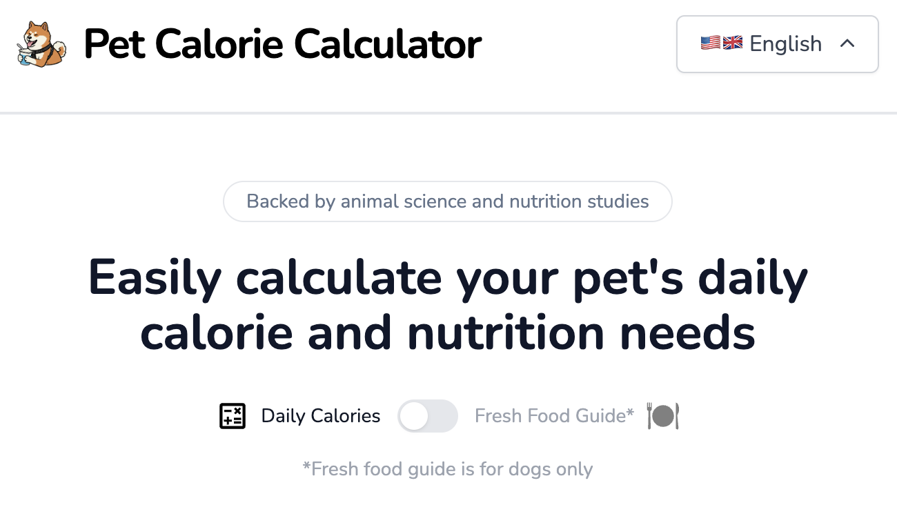 Pet Calorie Calculator | Pet Nutrition Calculator | Dog Calorie ...